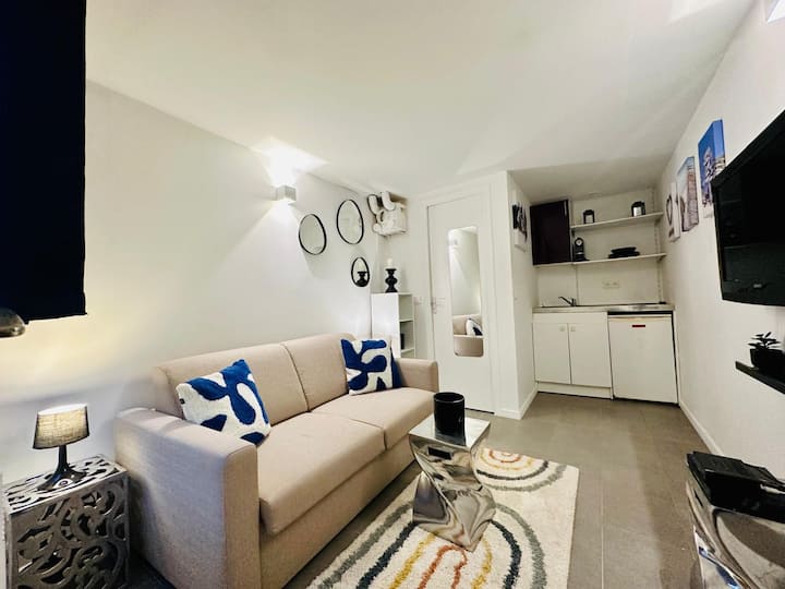 Studio Avec Canapé Lit, Salle D'eau Et Kitchenette - Asnières-sur-Seine