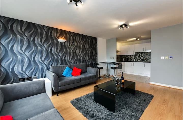 Spacious Bay Apartment Free Parking, Gym & Pool - Cardiff