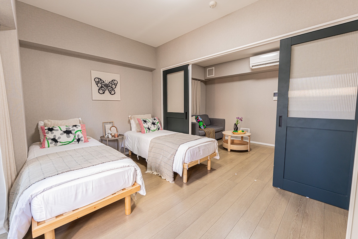 Mi-Hotel Asakusa | près de Sensoji丨34㎡丨Balcon丨4 personnes ...