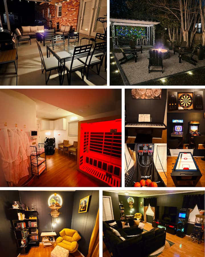 Luxury Stay: Dual Fire Pits, Sauna & Mega Arcade - Accokeek, MD