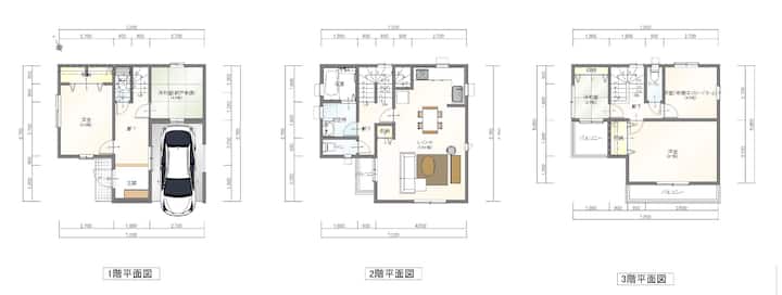 天下茶屋站步行10分鐘｜5臥3廁所13人｜機場直達、梅田、難波心齋橋 ｜免費停車場、自行車｜新建房 - Japan