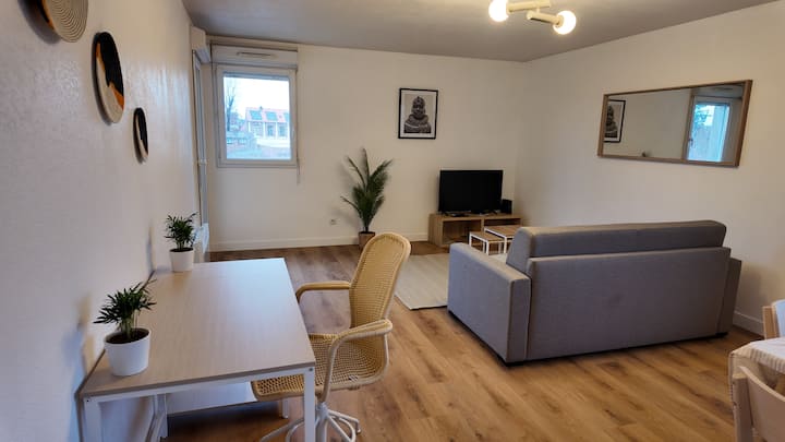 La Savane Calme - Parking Privé - Balcon - Noyelles-Godault