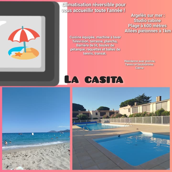Studio Cabine Rénové En 2025 - Plage du Racou