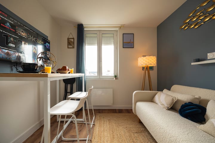 301 Chanzy - T1 Bord De Mer - Lumineux & Cosy - 3p - 르망