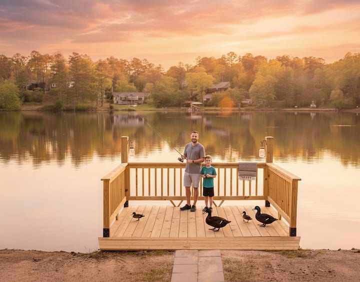 Waterfront Gem - Private Dock, Ducks & Lake Views - Bonaire, GA