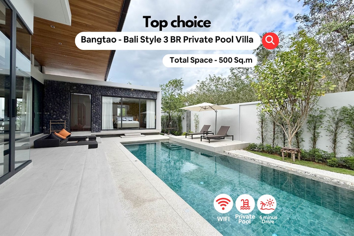 Bangtao Bali Style Luxury 3 BR Private Pool Villa - Houses for Rent in ...