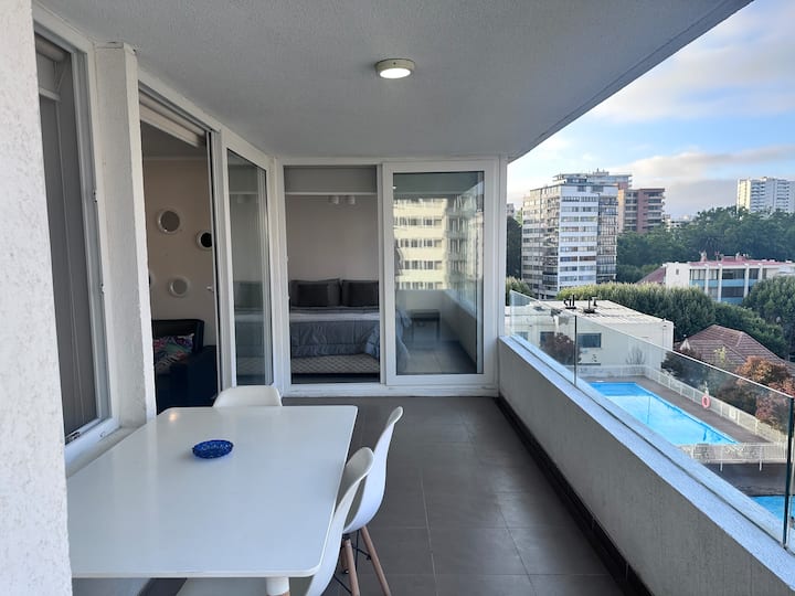 Cómodo Departamento En Centro Viña Con Piscina - ビニャ・デル・マール