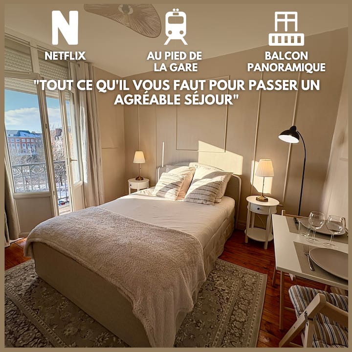 Suite Style Hôtel Avec Balcon, Vue Gare – Netflix - Arras