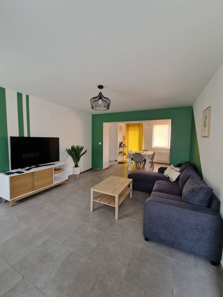 Maison 3 Chambres Avec Jardin- Jusqu'à 8 Voyageurs - Nord