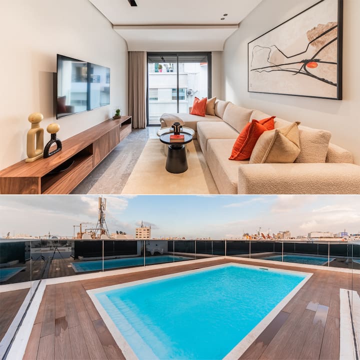 ÉLégant 1 Chambre Lumineux | Piscine Rooftop - Casablanca