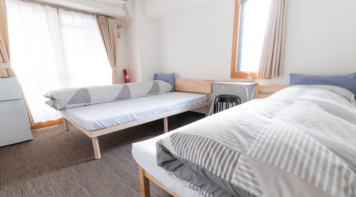 2-bed, 1-bth, 1-wc Apartment /3-person Room/ 25㎡ - Nagoya