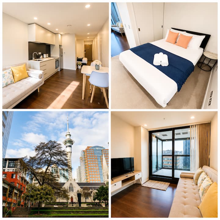 Bright Cbd Studio W/ Harbour View + Pool & Gym - Auckland