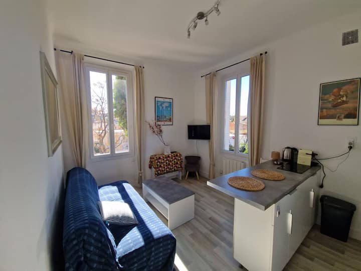 Cosy T2 A Sanary Mer à 5mn Wifi Garage - Sanary-sur-Mer