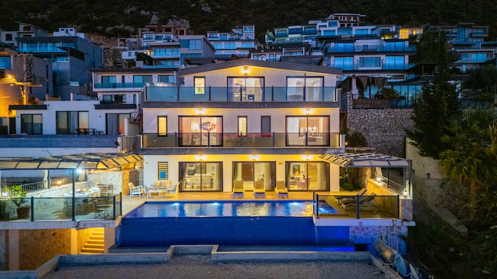 Exclusive 4+1 Villa Uninterrupted Sea Views Kalkan - Kalkan