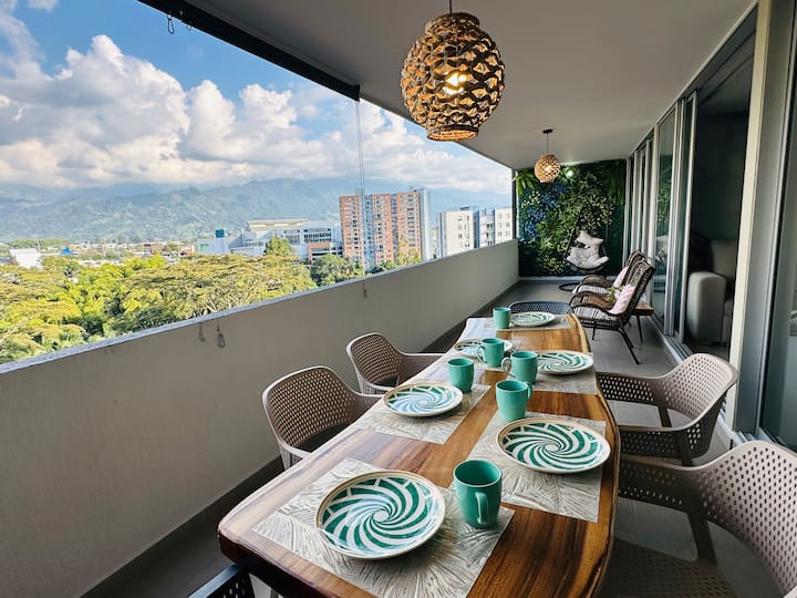 Elegante Apartamento Con Terraza Y Hermosa Vista - Armenia, Colombia