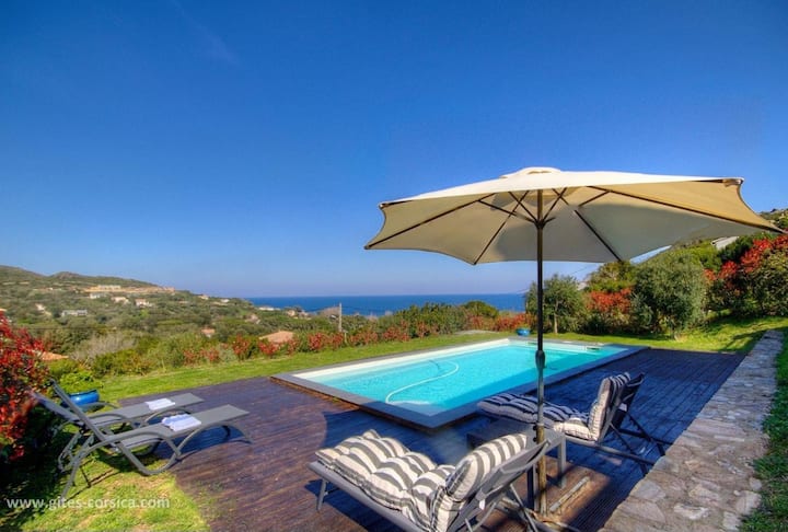 Belle Villa Avec Piscine Vue Mer- Cap Corse Sisco - Canari