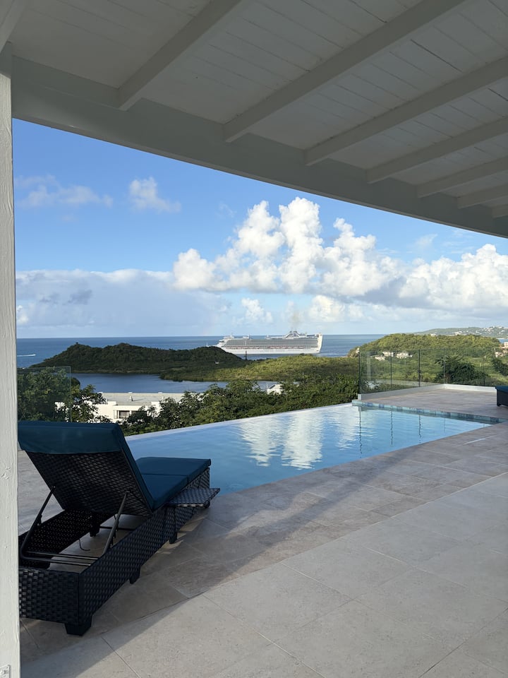 Hilltop Villa L 180° Panoramic Ocean & Pool View - Antigua e Barbuda