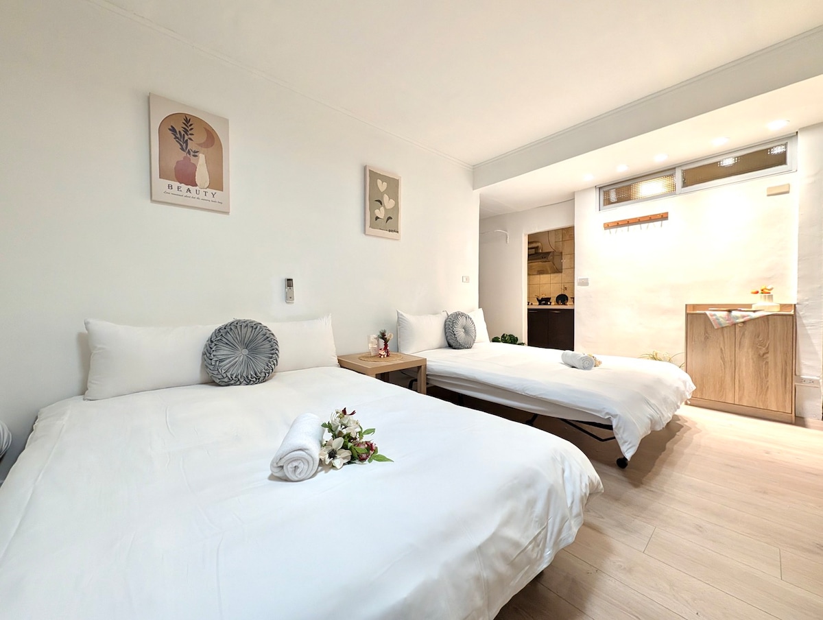 H3A/Chalet ensoleillé/7 minutes à pied de la station de métro Ximending ...