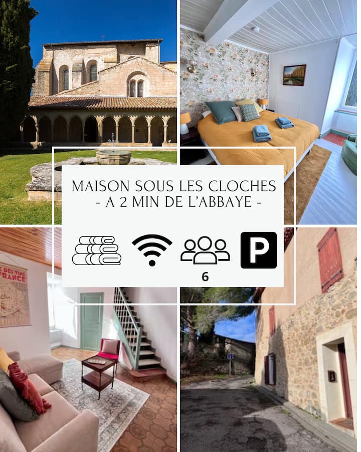 Gîte Haute Du Fort – à 2 Min De L'abbaye - 6 Pers - Limoux