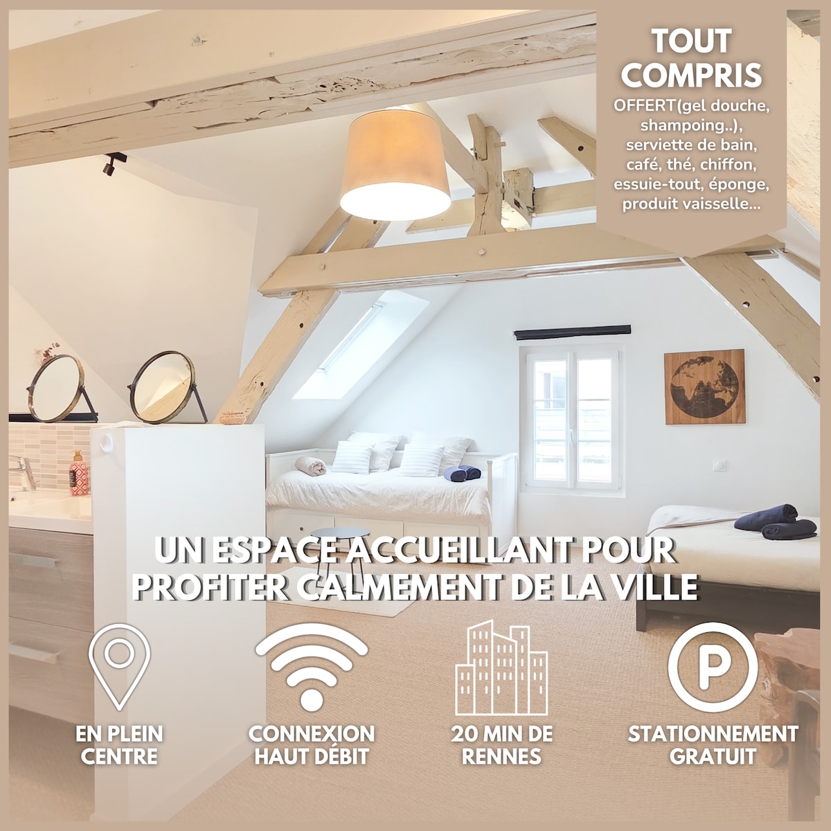 Le Noisetier • Parking, Quiet & 20 min Rennes - Flats for Rent in Bain ...