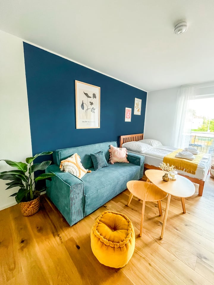 Sunset Club - Studio 1 Küche - Balkon - Parken - Memmingen