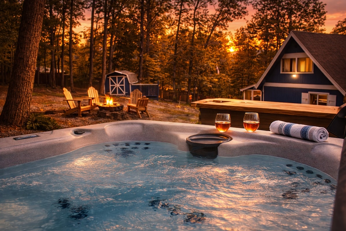 Escapade au bord de la rivière | Jacuzzi, brasero et accès à la rivière ...