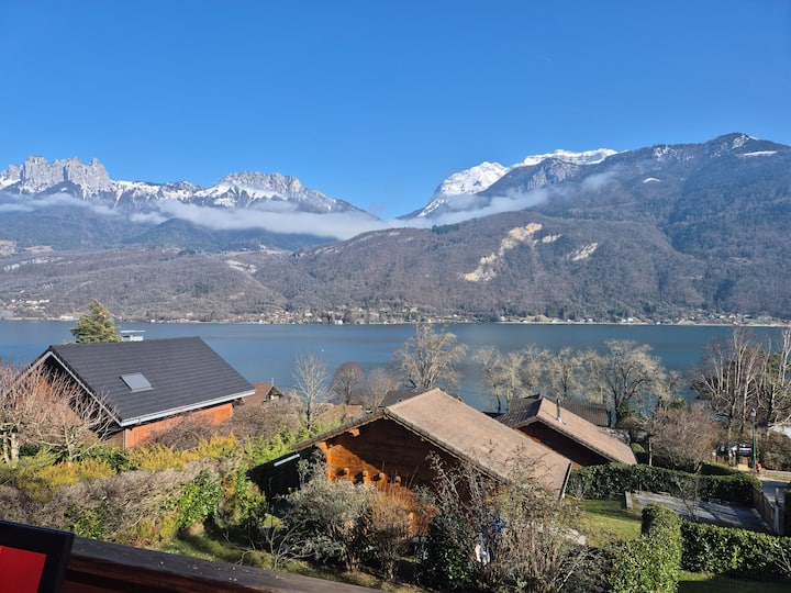Maison Avec Vue Imprenable Sur Lac Et Montagnes - Doussard