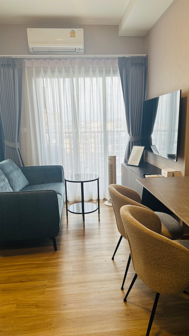 Comfort Apartment For Long Stay Near Mrt - Bang Kapi District