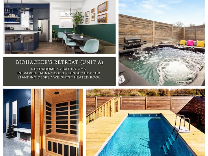 Biohackerhaus: Pool, Sauna, Cold Plunge, Hot Tub - Austin, TX
