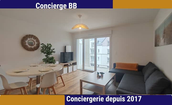 Dbt- Appartement Neuf Avec Balcon, Plage à 50 M - Douarnenez