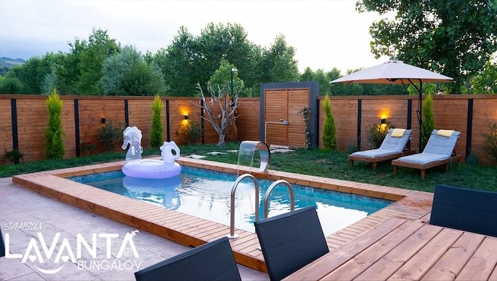 Sıcak Havuz & Ateş ÇUkurlu Doğa Bungalovu Lavanta! - Atakum