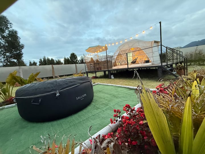 Domo Jupiter | Vía Yarumero |Jacuzzi Vista Juaica - Tabio