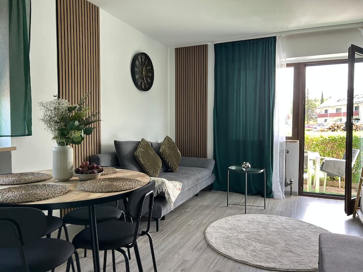 2-zimmer-apartment, Terrasse & Parkplatz, Skipiste - Neubau