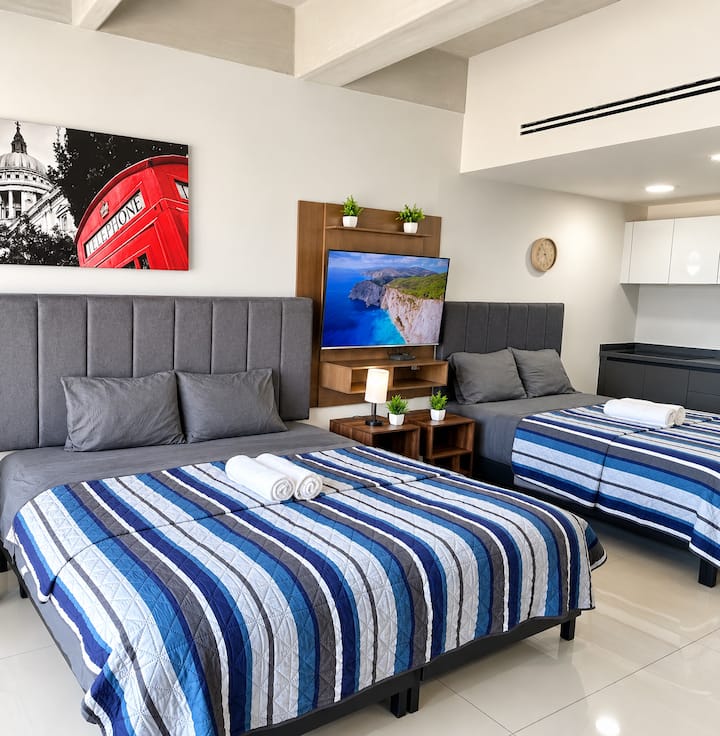 Santa Lucia Luxury Suite, Pool, Gym, Parking - Monterrey