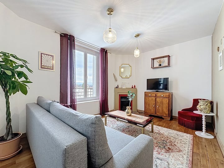 Baron Rouge•parking Privé 3 Chambres Centre Ville - Firminy