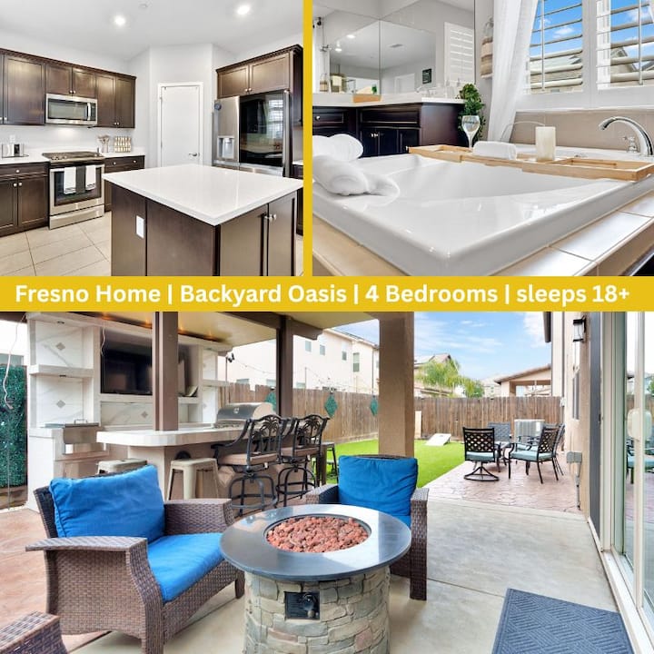 Luxury Outdoor Oasis • Sleeps 18 • No Cleaning Fee - Fresno, CA