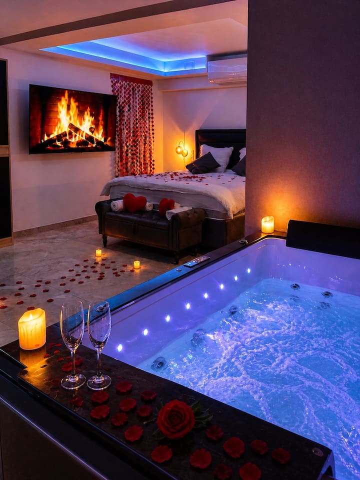 Love Room Jacuzzi Privé • Expérience Unique - Montbéliard
