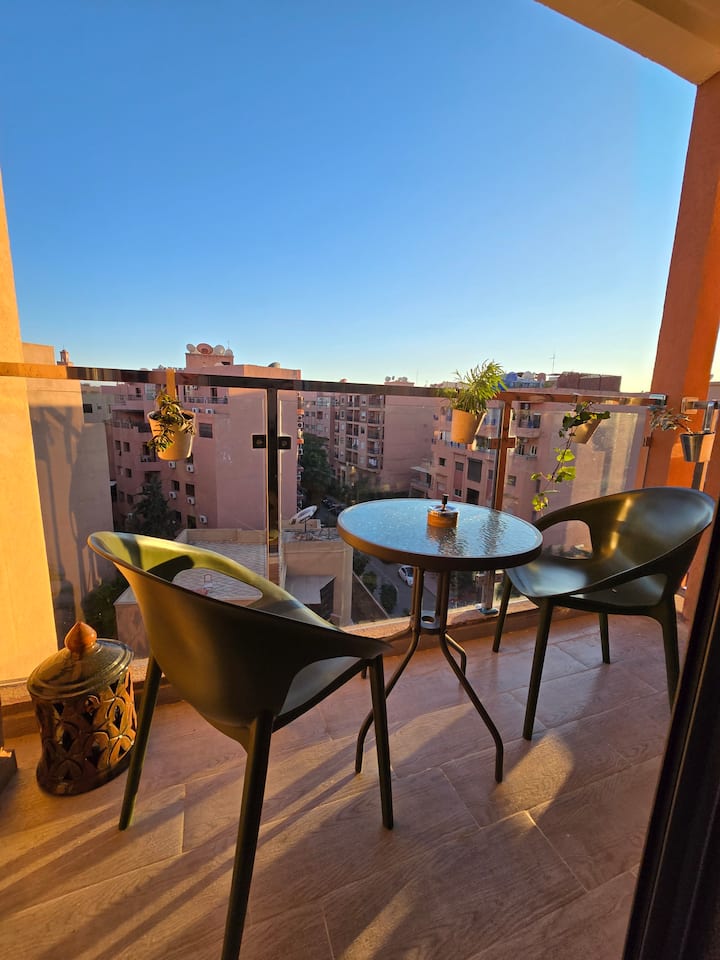Appart Moderne Et Calme Avec Terrasse- Cœur Guéliz - Marrakech
