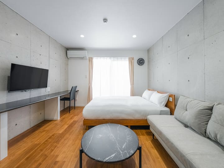 「レンタカー付」スタジオアパートメント(ダブルベッド+ソファベッド1台/キッチン付/最大3名) - 宮古島