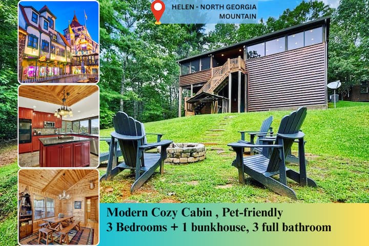 Cozy Mountain Cabin Near Waterfalls & Helen - Helen, GA