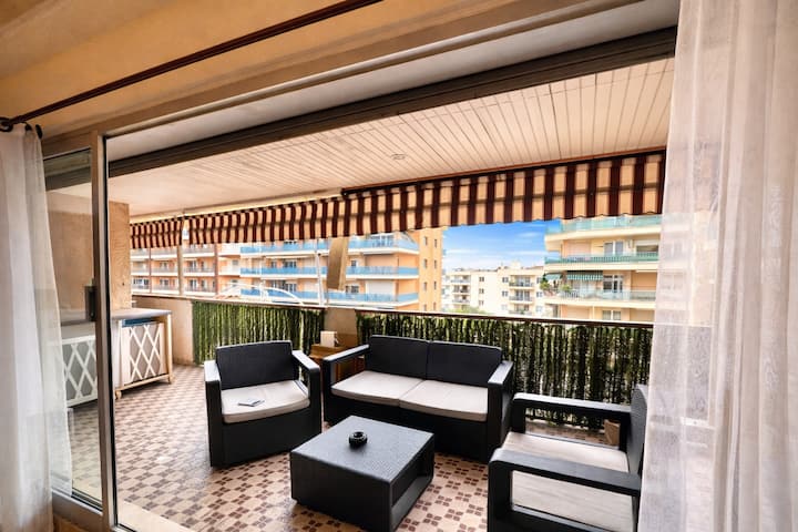 Mer à 5min, Soleil & Centre-ville – Spacieux - Ac - Cagnes-sur-Mer