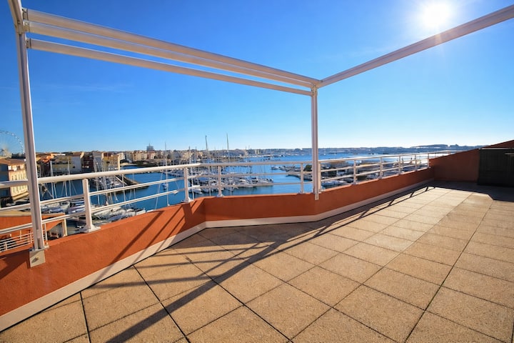 Rooftop Cap D’agde – Vue Mer & Port – 12 Voyageurs - Agde