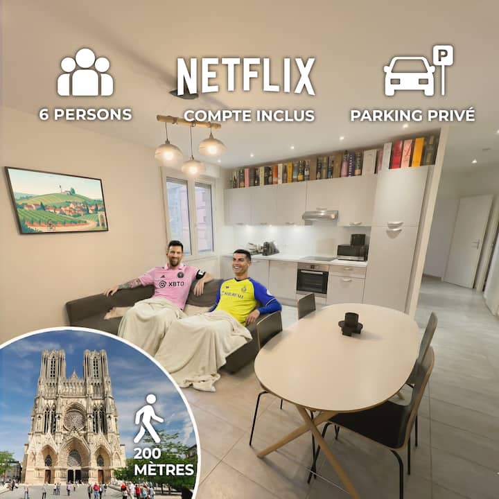 Confortable, Cosy, Spacieux, Proche Cathédrale - Reims