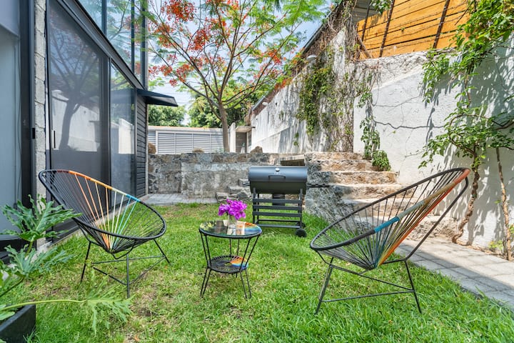 Loft Doble Altura Y Jardín A 10 Min. Del Centro H. - Cuernavaca