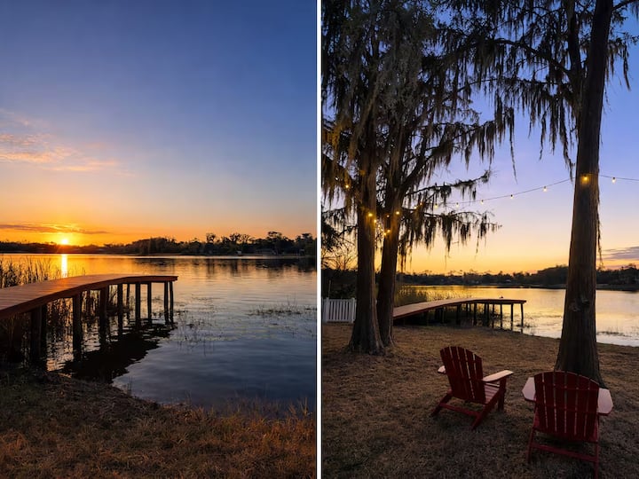 Lakefront Home With Dock, Kayaks & Sunset Views ! - Odessa, FL