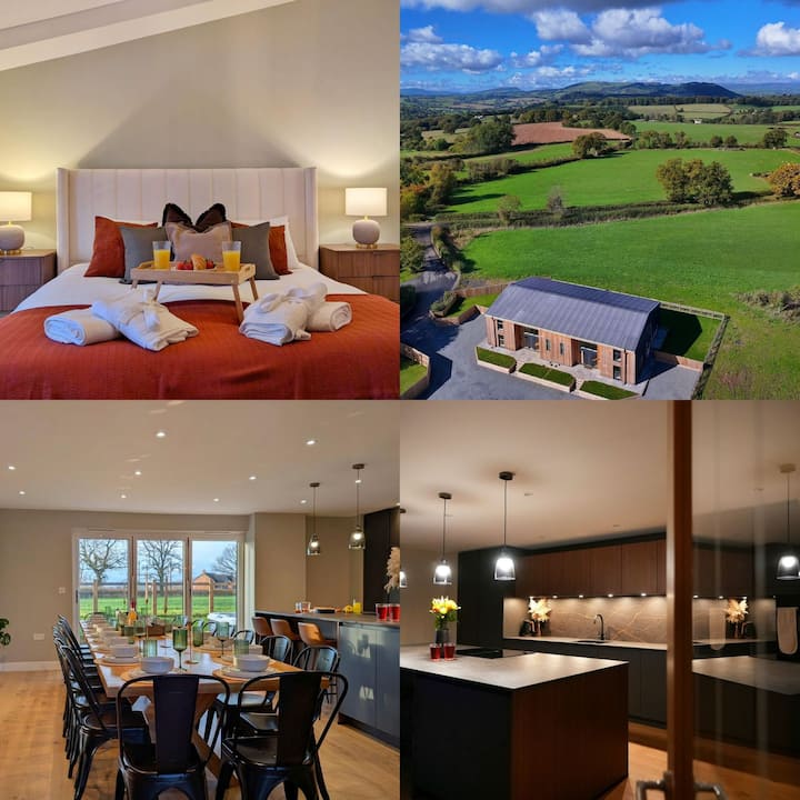 The Hay Barn - With Hot Tub. Sleeps 12 - Worcestershire