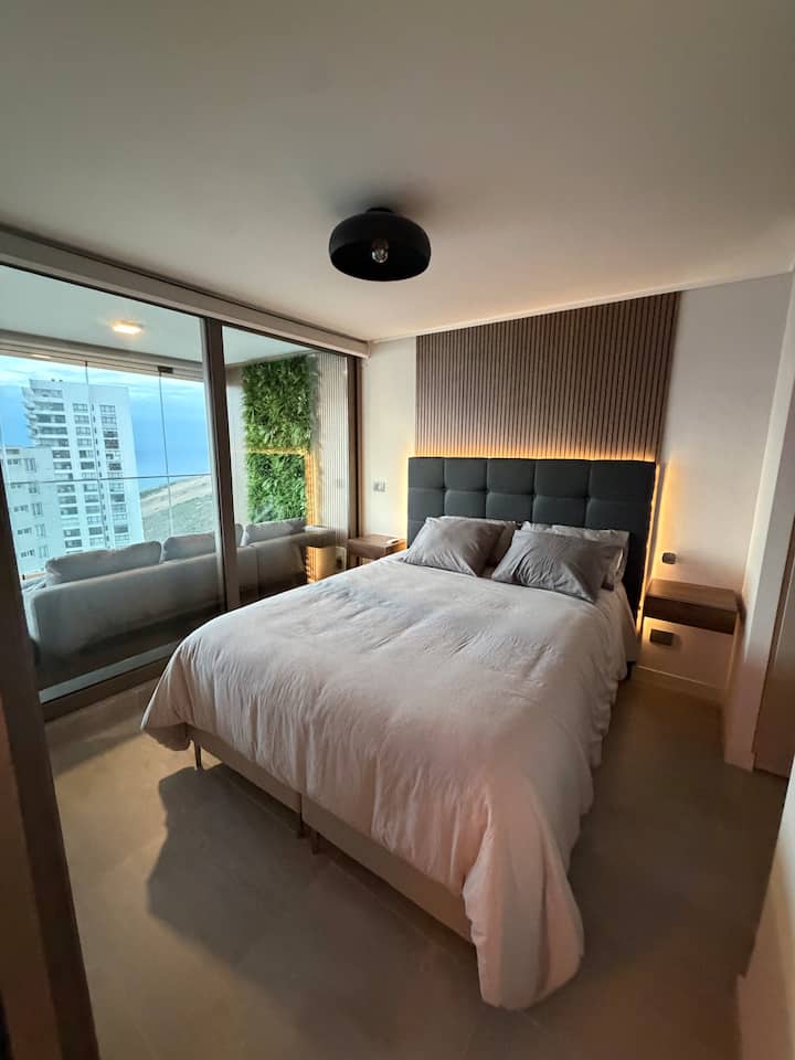 Moderno Depto Con Vista Al Mar Y Terraza En Reñaca - Concón