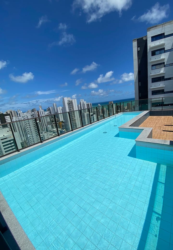 Flat Elegance Praia Boa Viagem – Piscina E Vaga - Boa Viagem