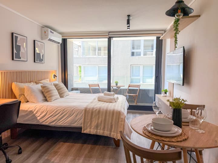 Nuevo Y Luminoso: Estudio A Pasos De Metro ÑUñoa - Santiago