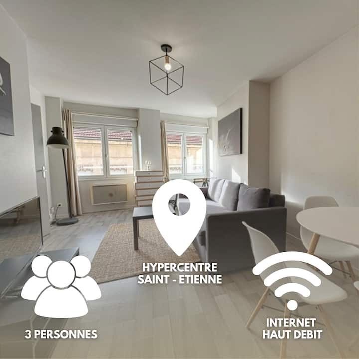 T2 4 Pers - Wifi & Bureau - Saint-etienne Centre - Saint-Étienne